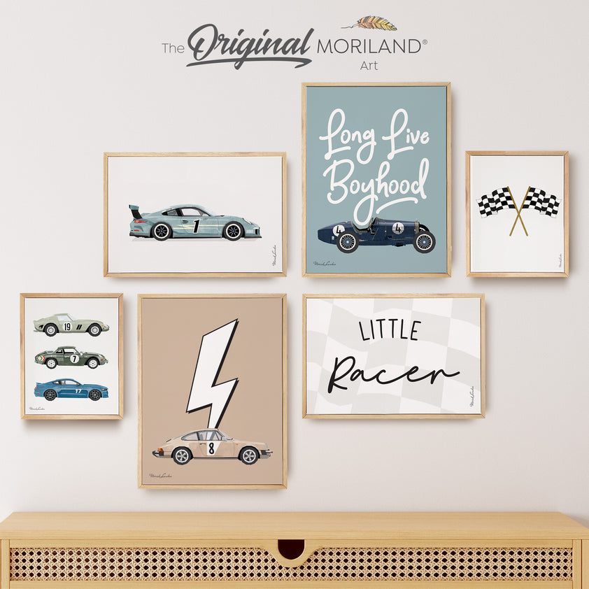 Race Car Art Prints - Printable Set of 6 - LAND165 – MORILAND
