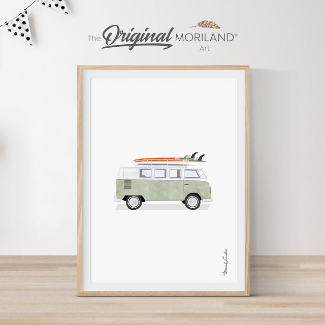 Sage Green Van Print | Vertical - Printable Art – MORILAND