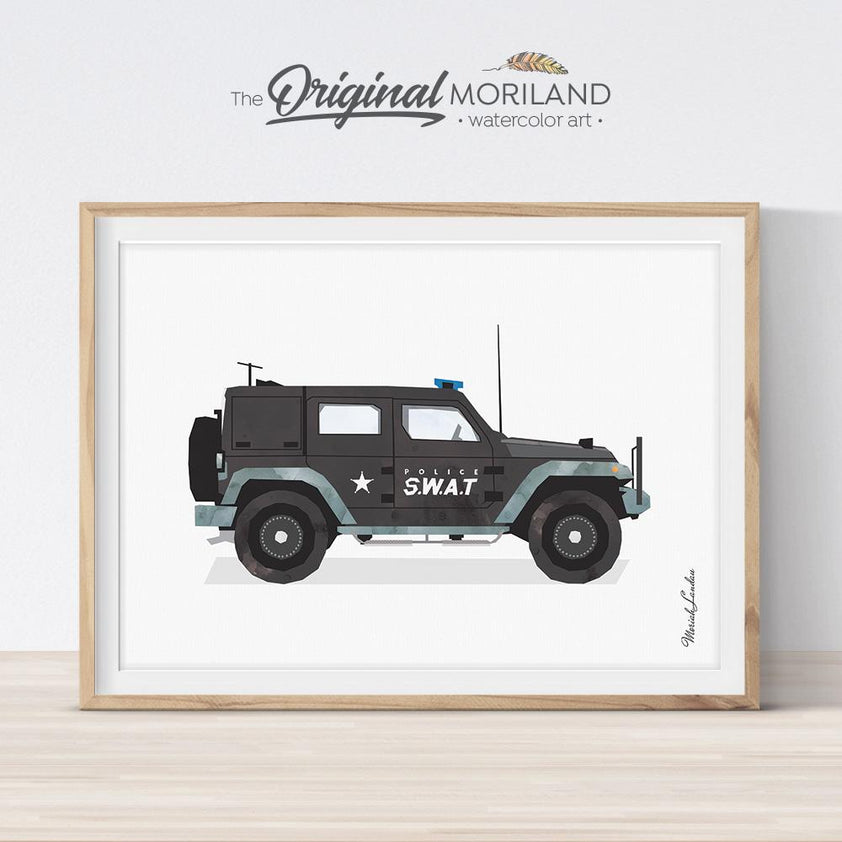 Police SWAT Vehicle Print - Printable Art – MORILAND