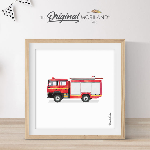 Small Fire Engine Print - Printable Art – MORILAND