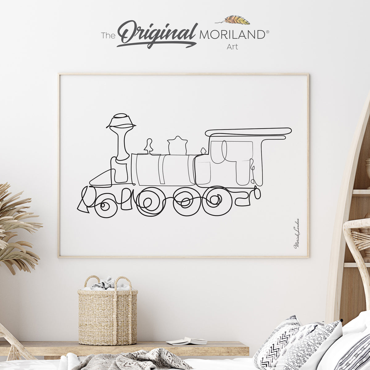 Train - One Line Art Drawing Fine Art Paper Print – MORILAND