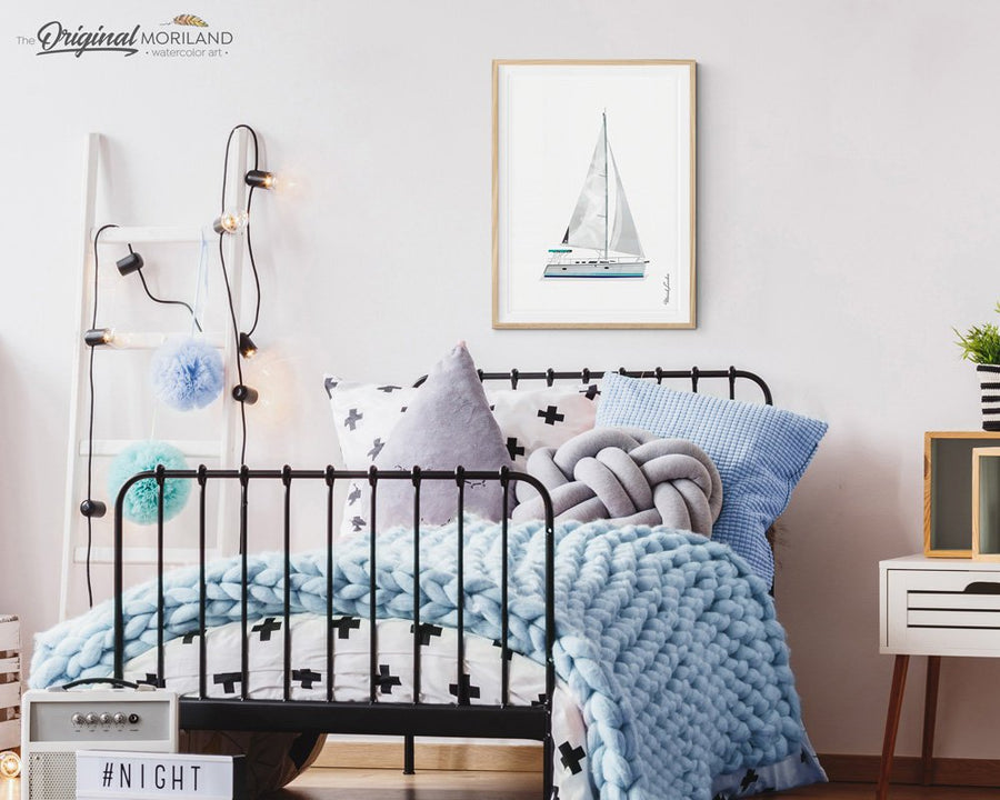Sailing Yacht Print - Printable Art – MORILAND