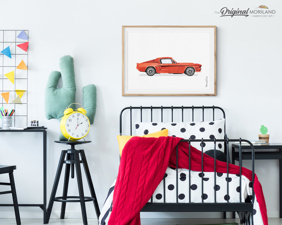 Classic Red Car Print - Printable Art – MORILAND